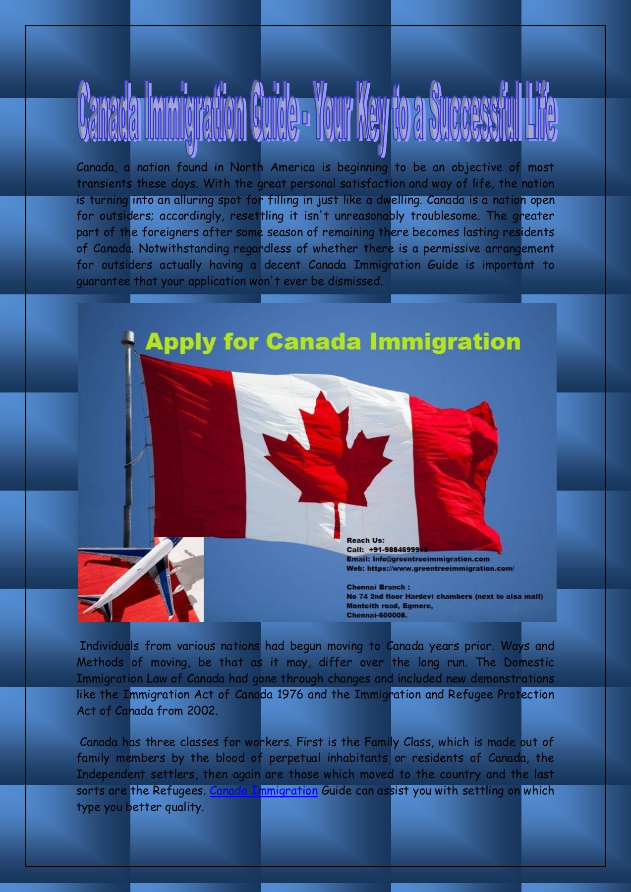 Canada Immigration Guide - Your Key to a Successful Life ...