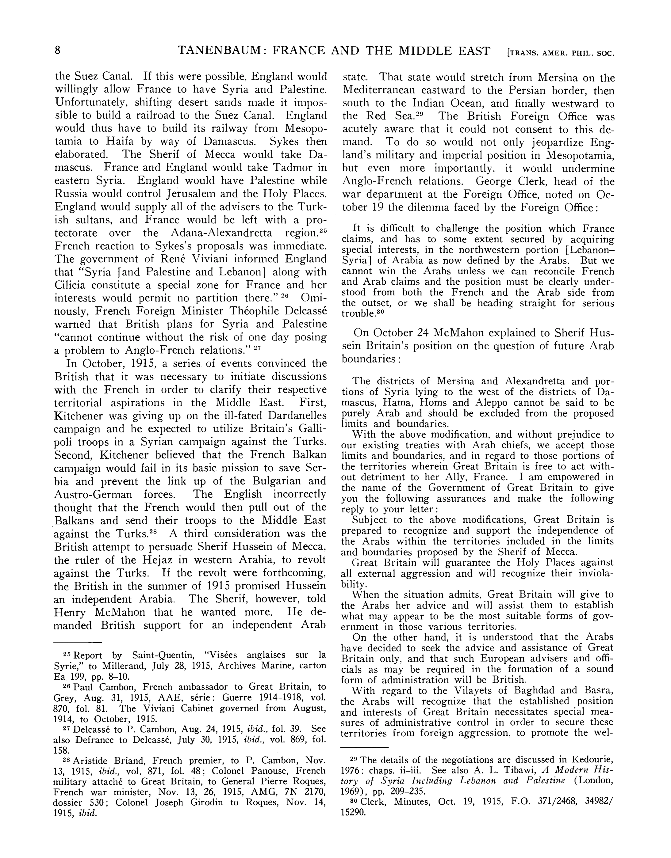 France and the Arab Middle East 1914-1920 - Jan Karl Tanenbaum - نزار ...