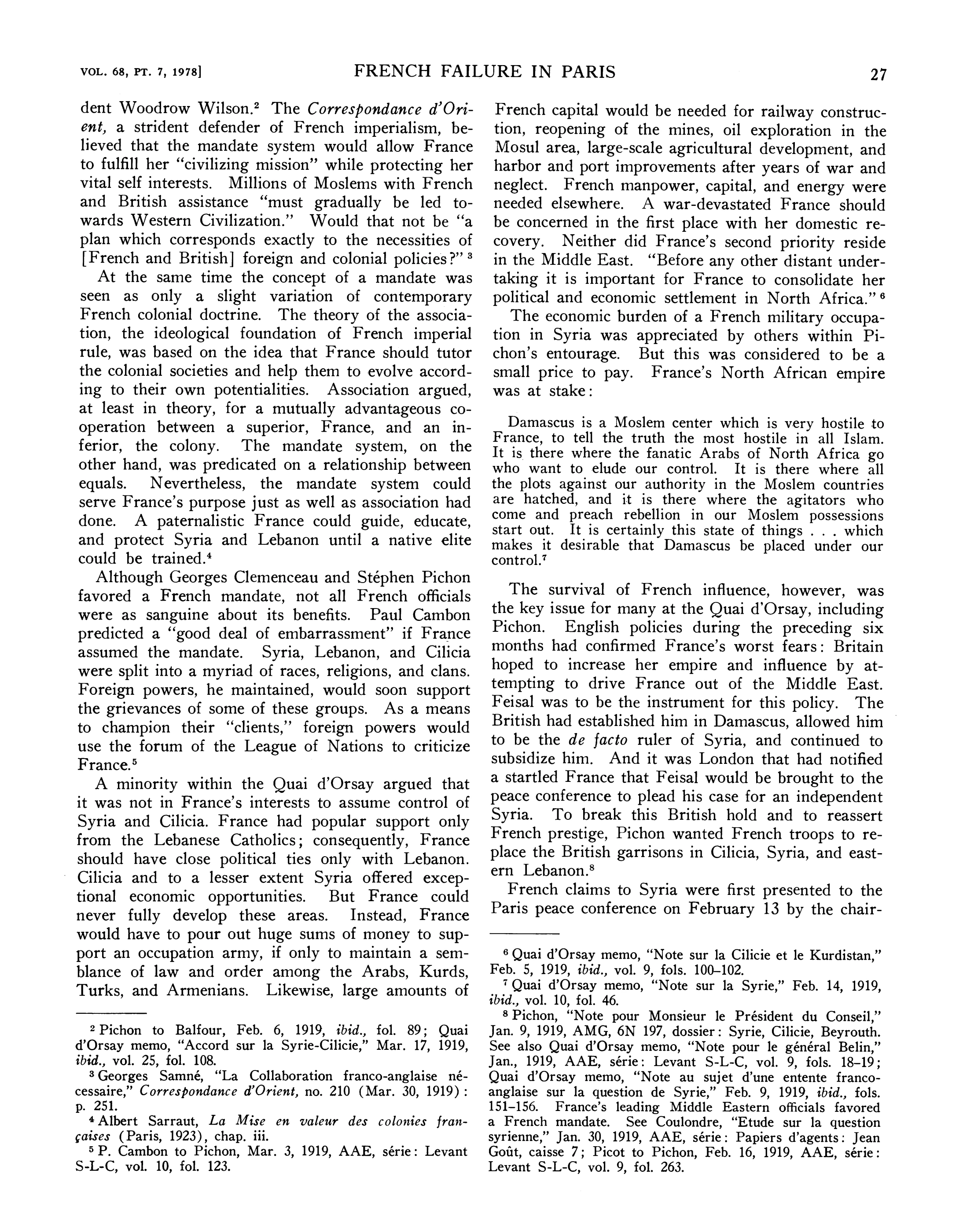 France and the Arab Middle East 1914-1920 - Jan Karl Tanenbaum - نزار ...