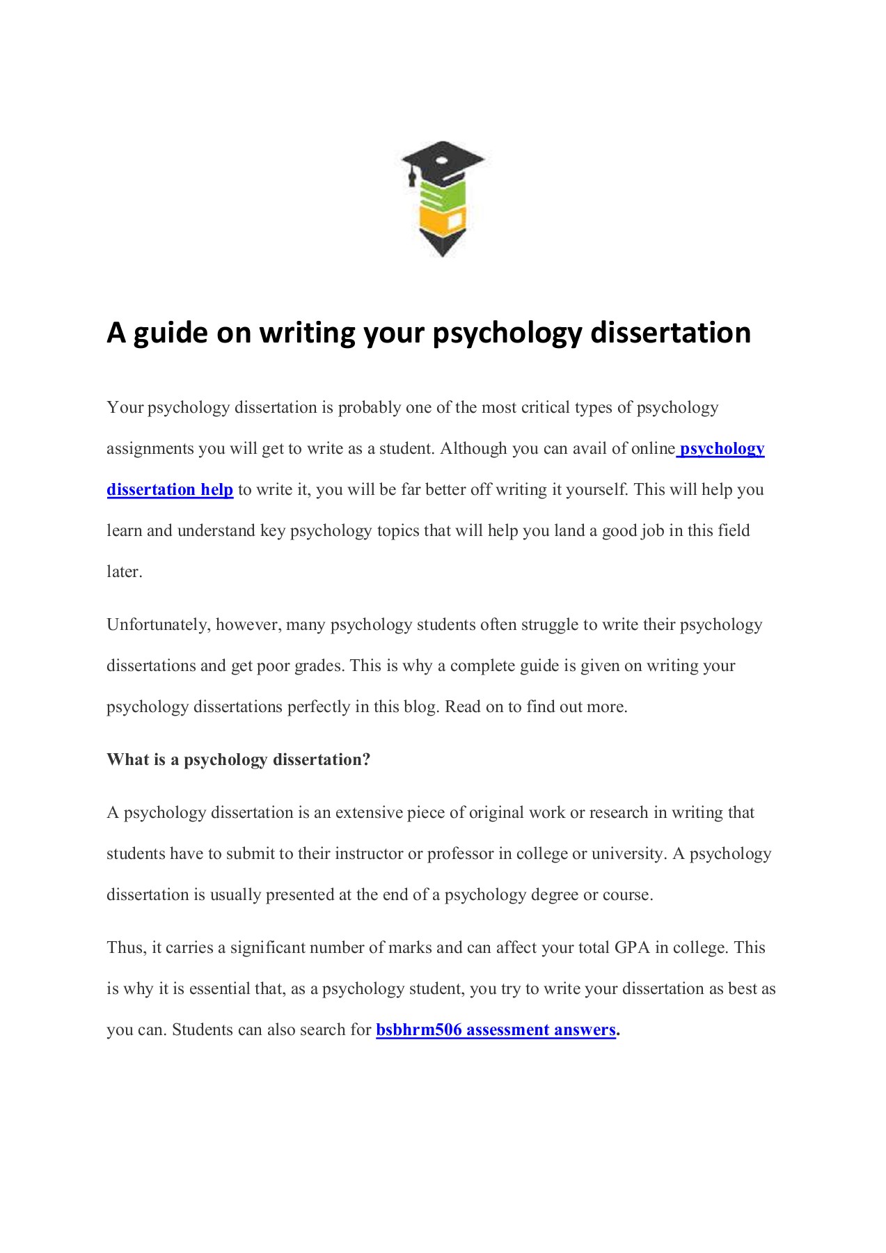 A guide on writing your psychology dissertation - sanem lan - Page 1 ...