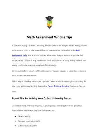 Math Assignment Writing Tips - sanem lan - Page 1 | Flip PDF Online ...