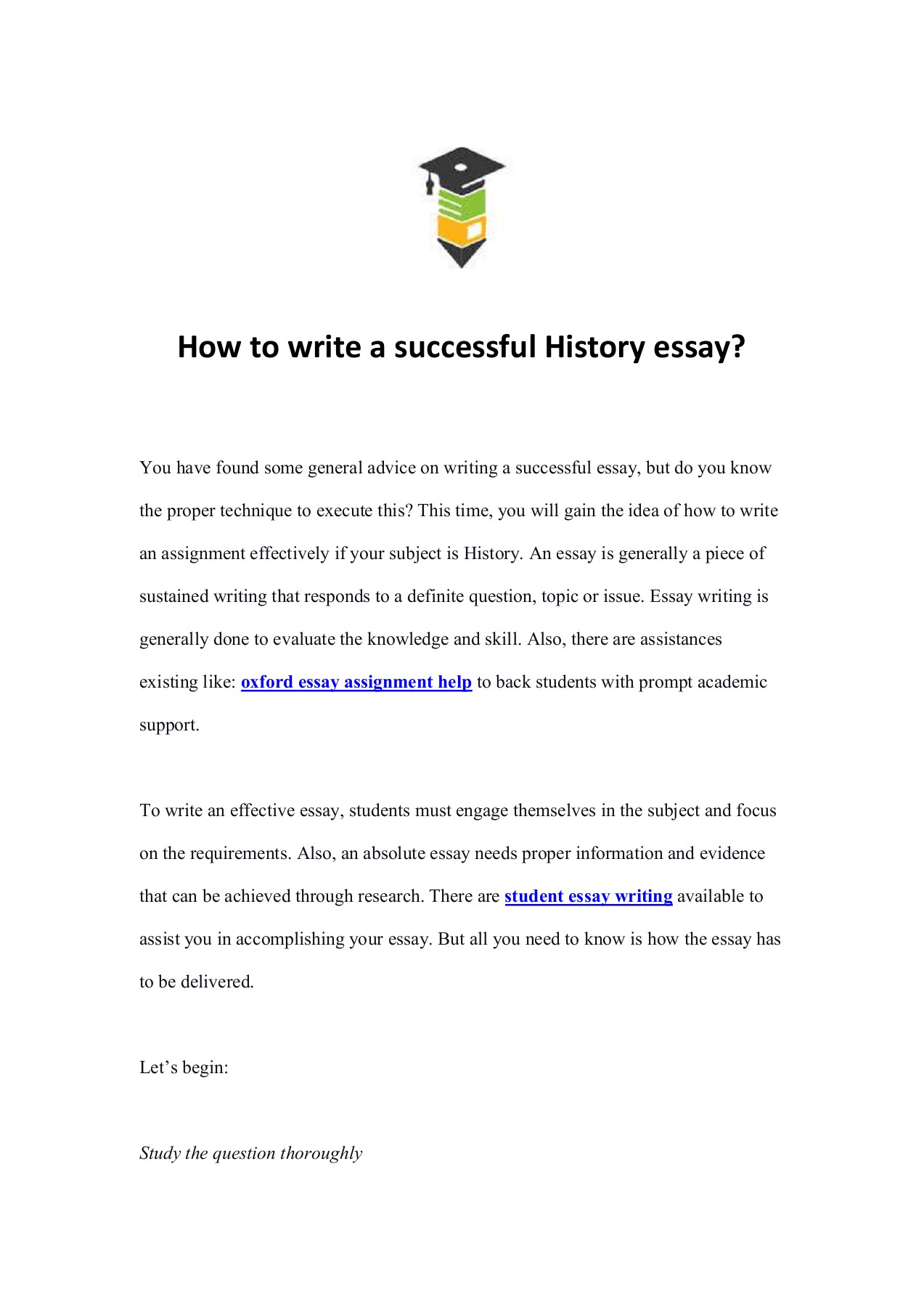 How to write a successful History essay - sanem lan - Page 1 - 3 | Flip ...