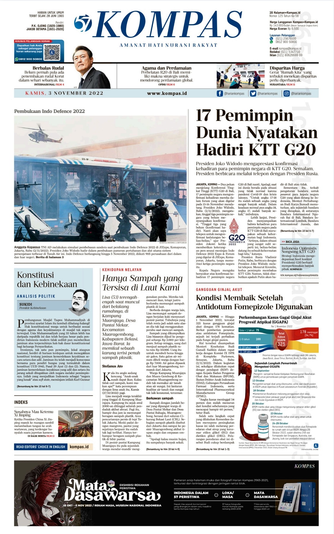 Kompas 3 November 2022 - UMSIDA - Halaman 1 - 20 | PDF Online | PubHTML5