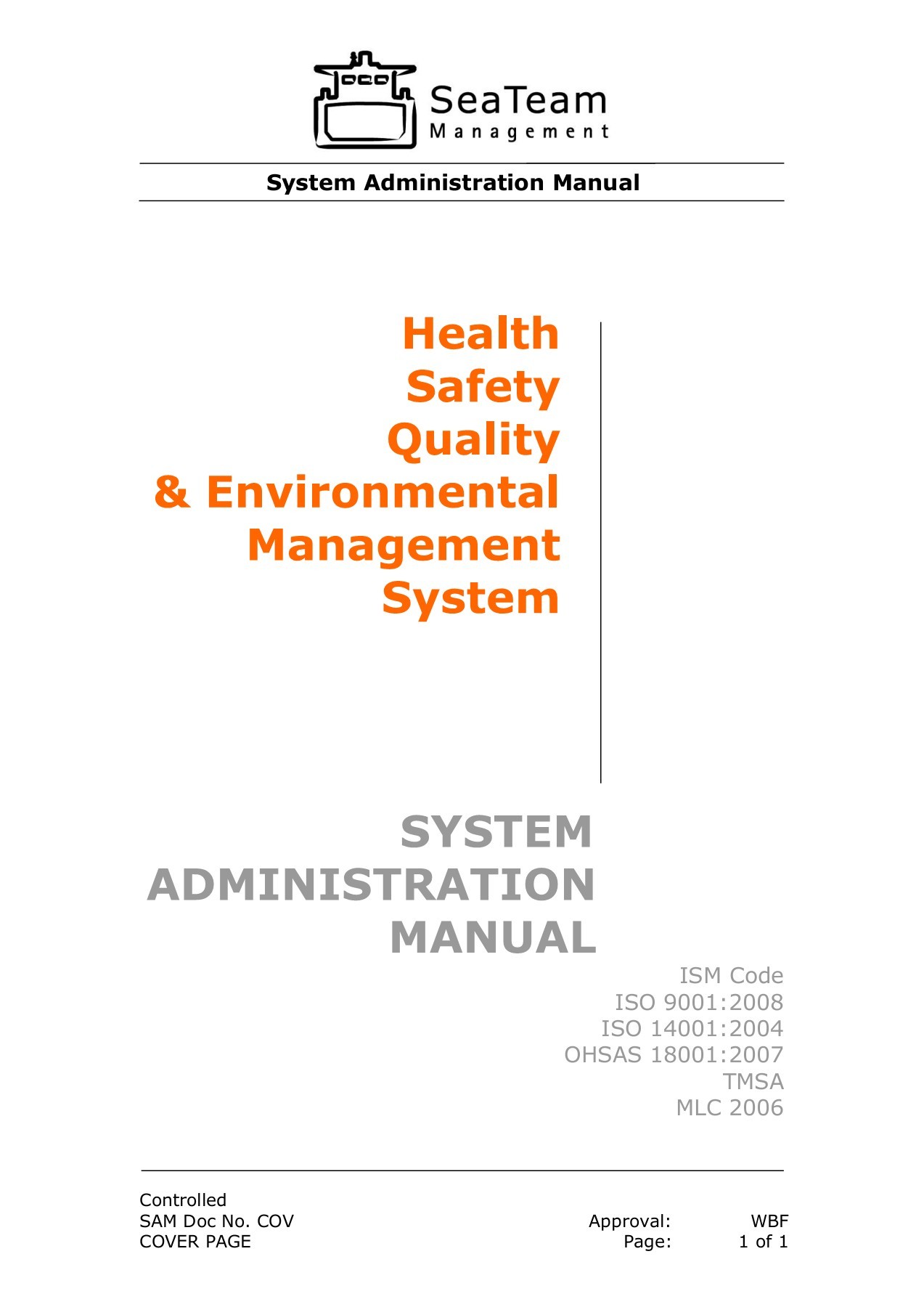 Administration Manual 01 Sep 2015 - seateam.hsqe - Page 1 - 303 | Flip ...