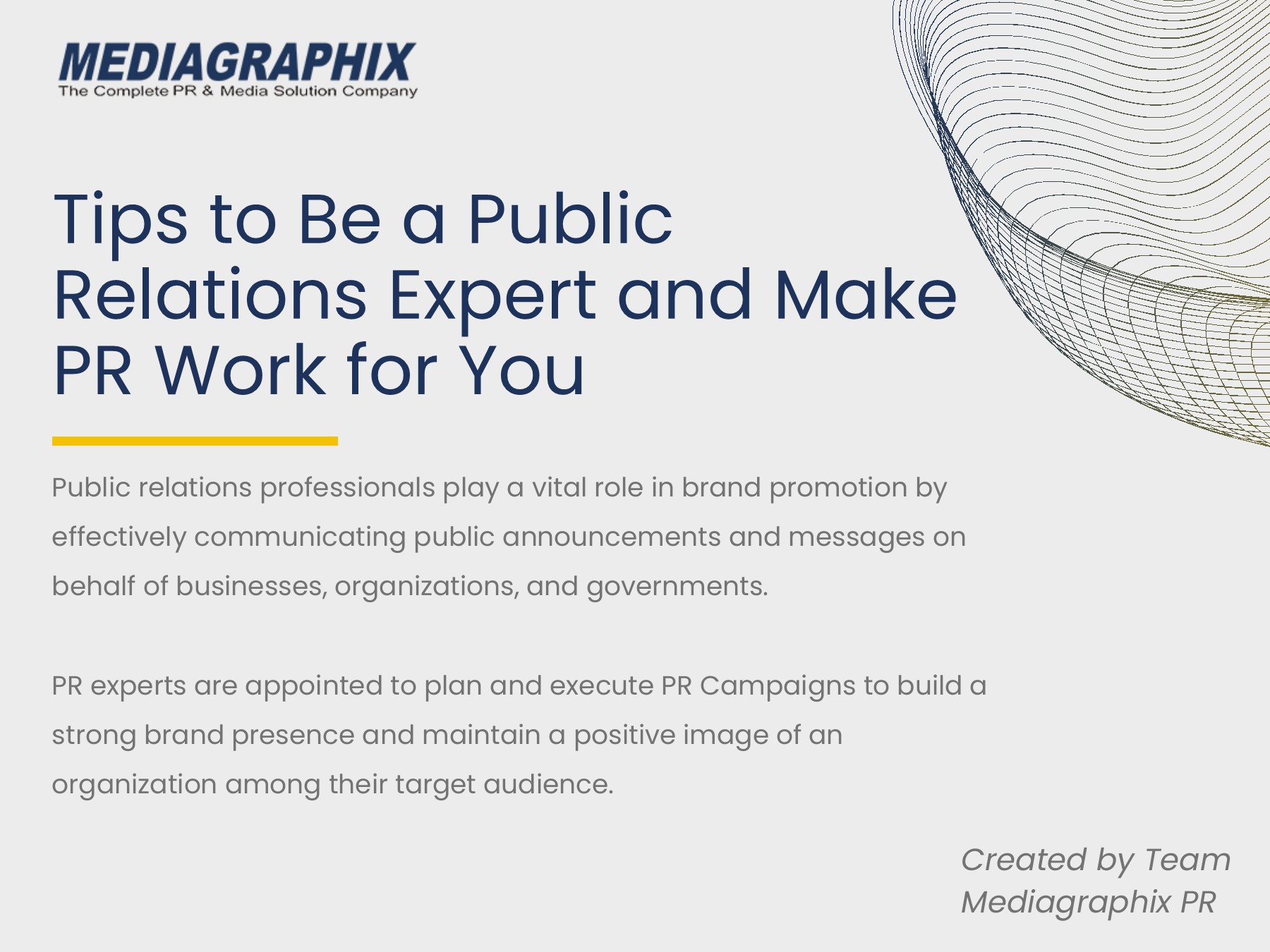 Tips to Be a Public Relations Expert and Make PR Work for You - Avyukt ...