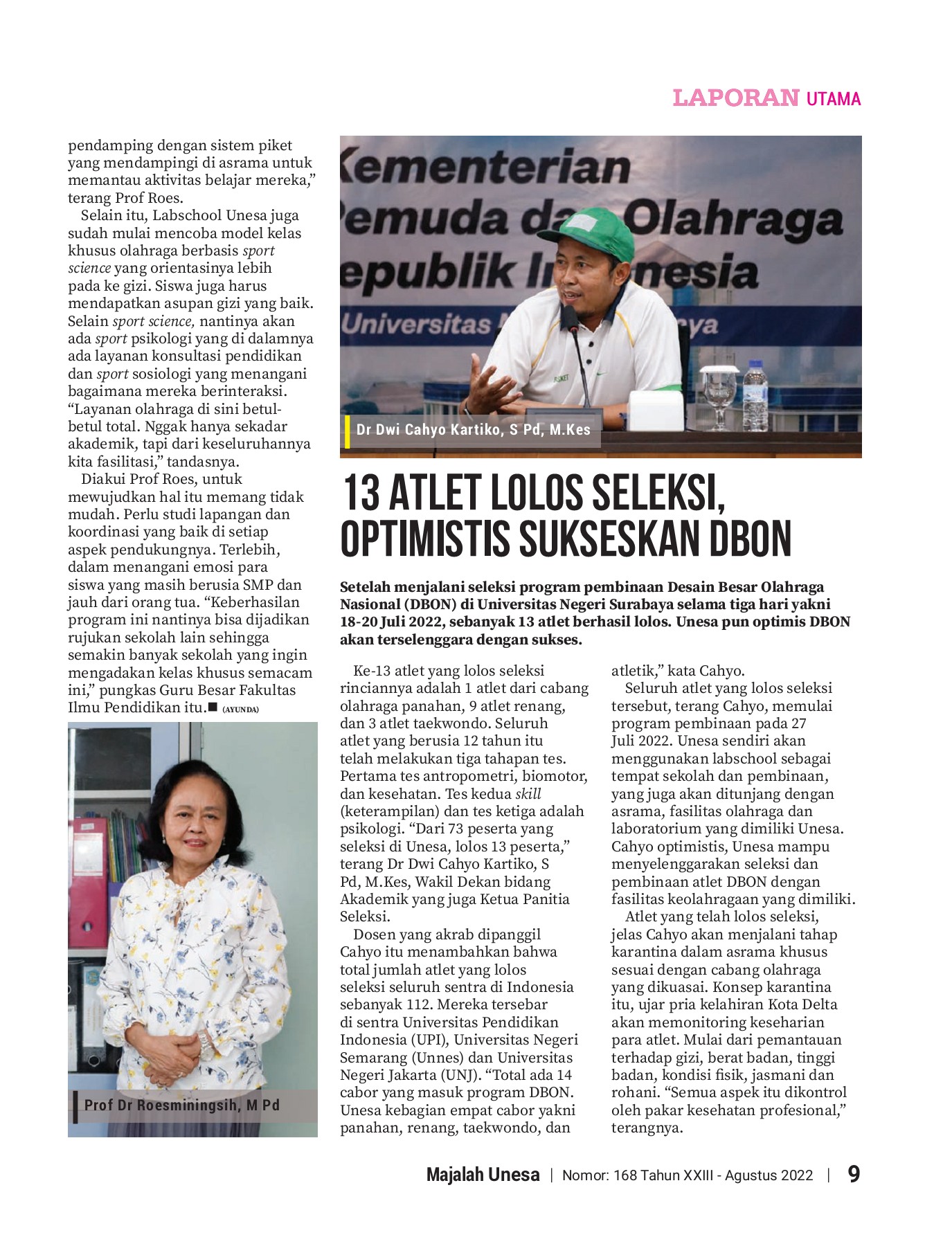 Majalah Unesa Edisi 168 - Abdur Rohman - Halaman 9 | PDF Online | PubHTML5