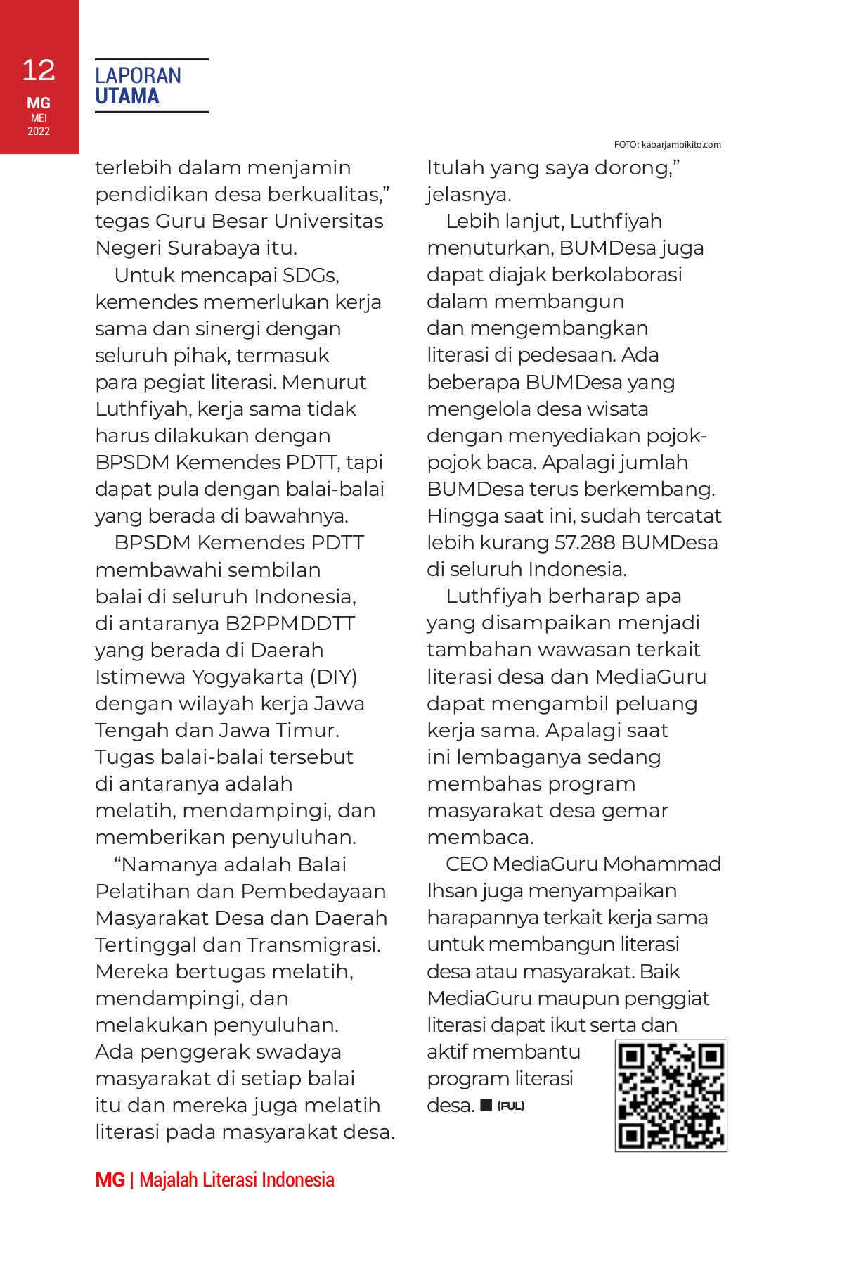 MAJALAH LITERASI EDISI VIII - APRIL 2022 - Abdur Rohman - Halaman 14 ...