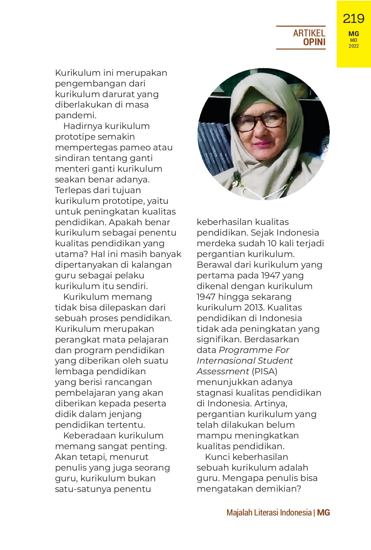 MAJALAH LITERASI EDISI VIII - APRIL 2022 - Abdur Rohman - Halaman 221 ...