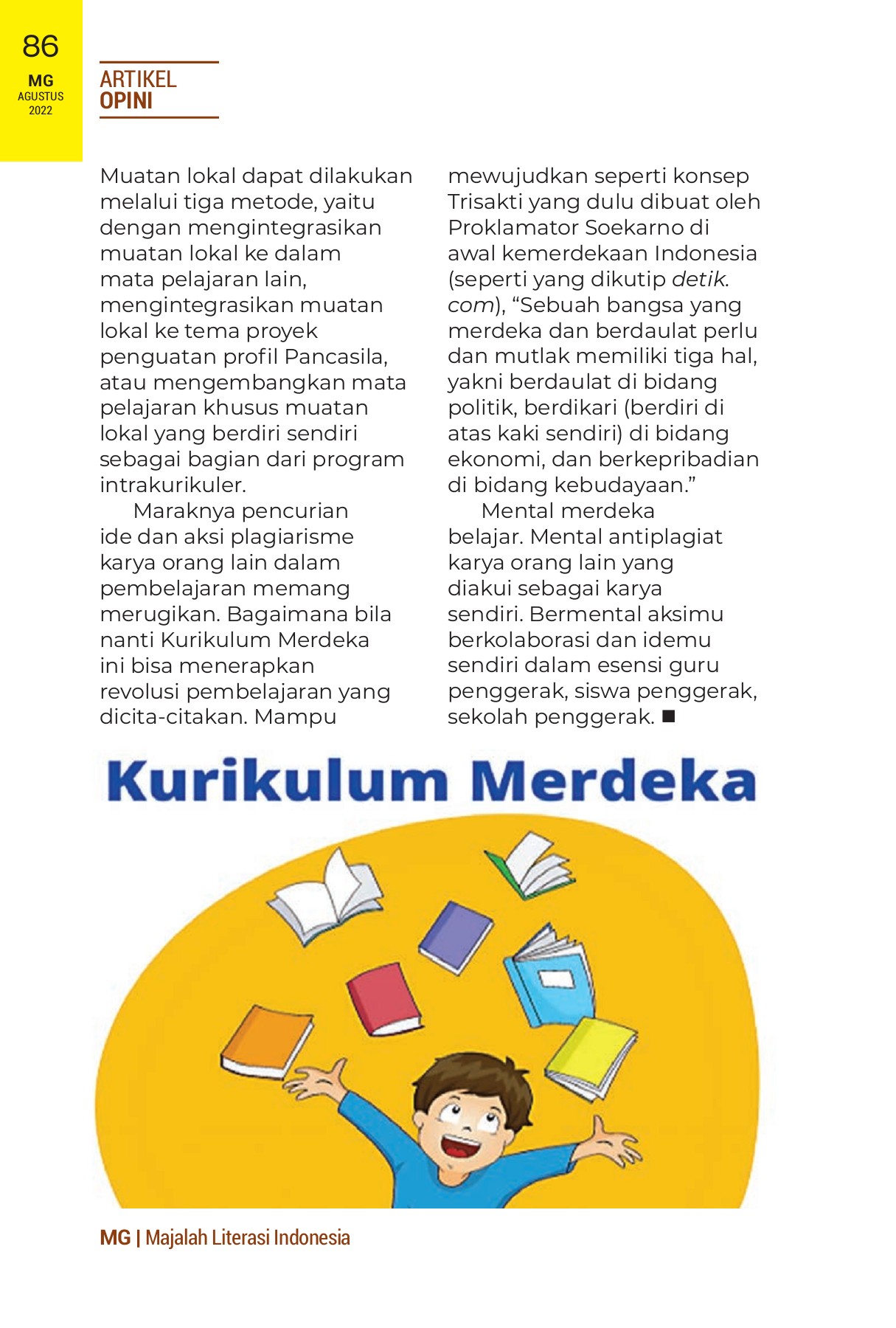 MAJALAH LITERASI IX - OKTOBER 2022 - Abdur Rohman - Halaman 88 | PDF Online | PubHTML5