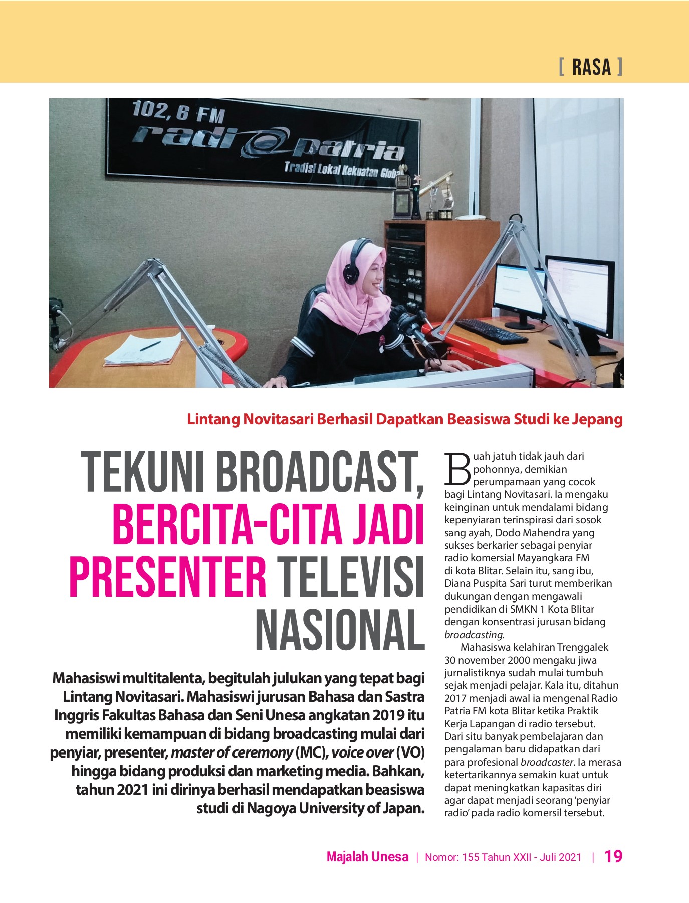 Majalah Unesa Edisi 155 (Juli 2021) - Abdur Rohman - Halaman 19 | PDF Online | PubHTML5