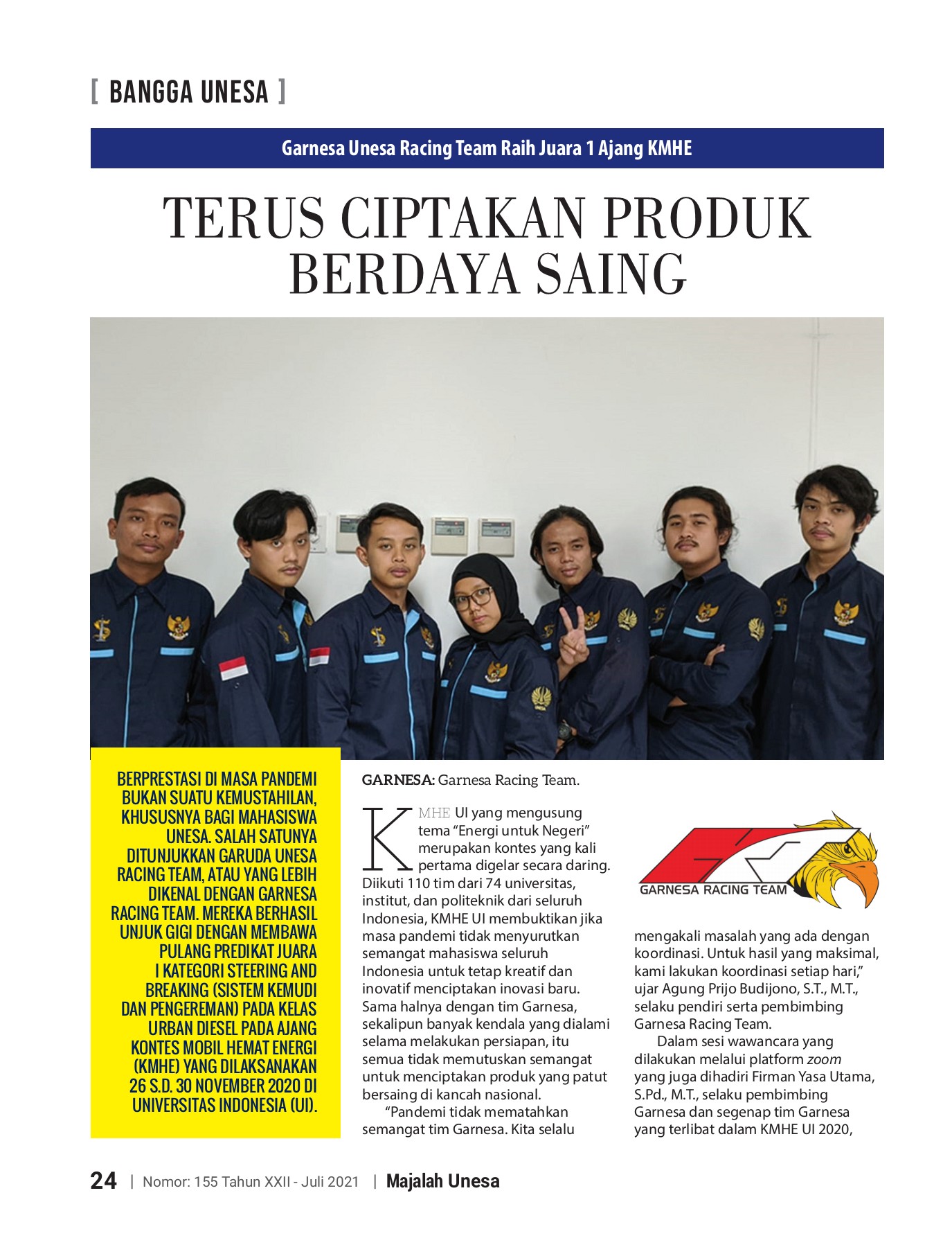 Majalah Unesa Edisi 155 (Juli 2021) - Abdur Rohman - Halaman 24 | PDF Online | PubHTML5