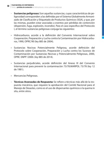 Plan Nacional de Contingencia frente a pérdidas de contención de hidrocarburos y otras ...