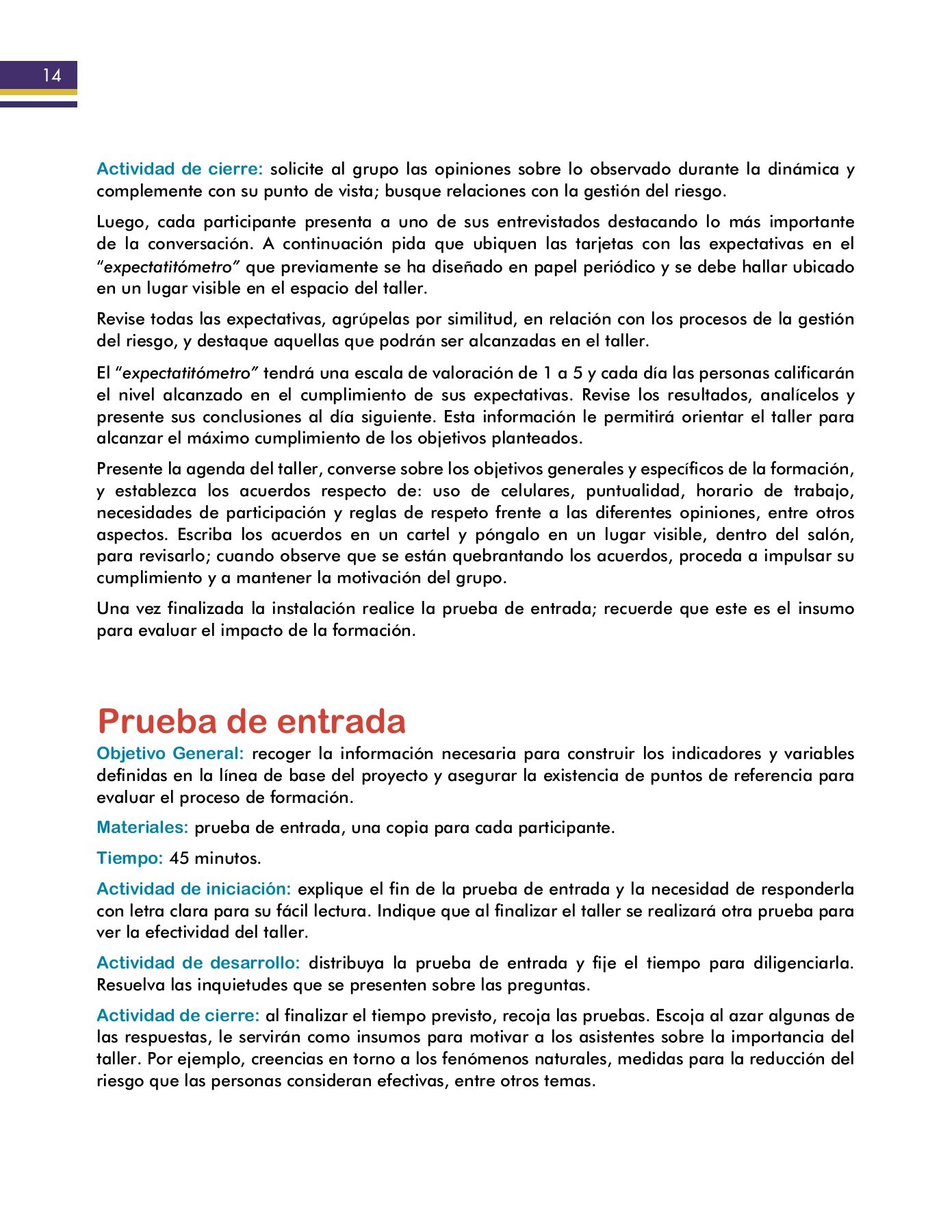 Guía para la formación comunitaria en gestión del riesgo de desastres - Biblioteca UNGRD ...