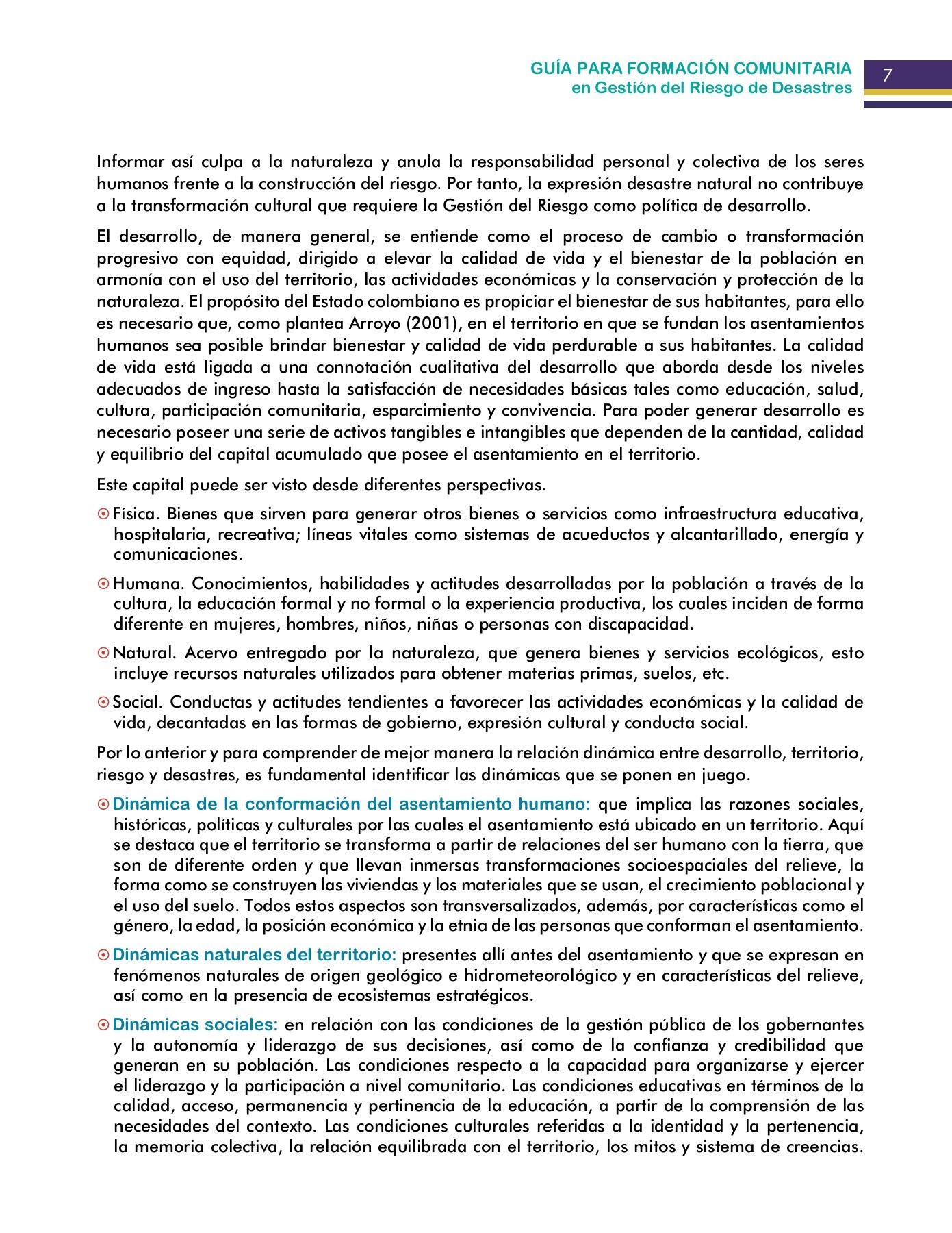 Guía para la formación comunitaria en gestión del riesgo de desastres - Biblioteca UNGRD ...