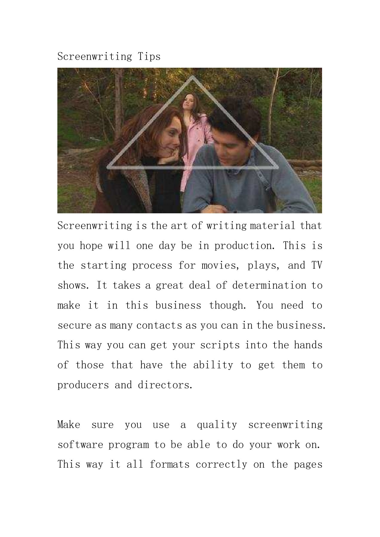 Screenwriting Tips - barbara - Page 1 - 3 | Flip PDF Online | PubHTML5