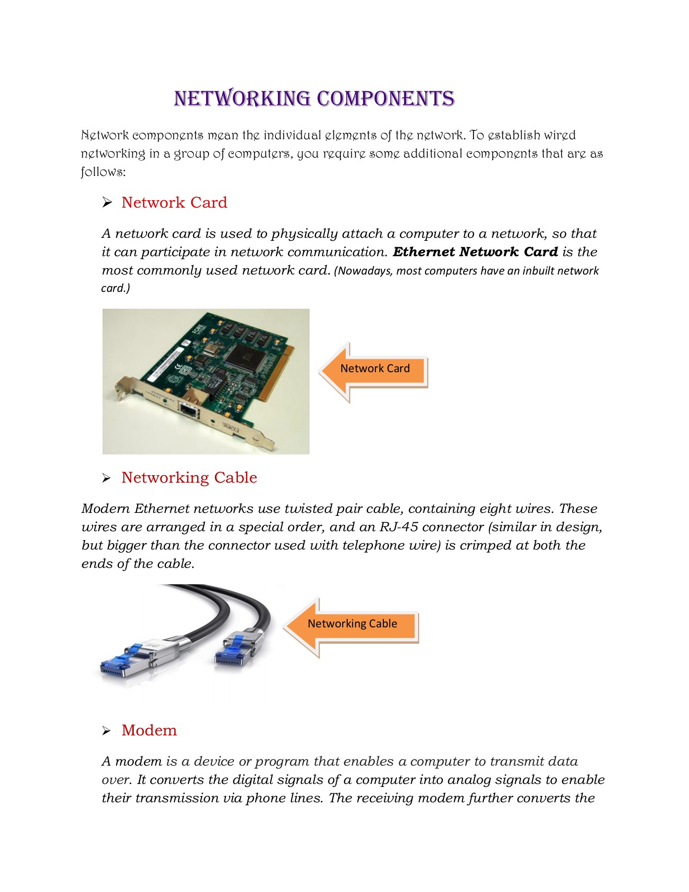Networking components by Harshi Jain - Harshi Jain - Page 1 - 3 | Flip ...