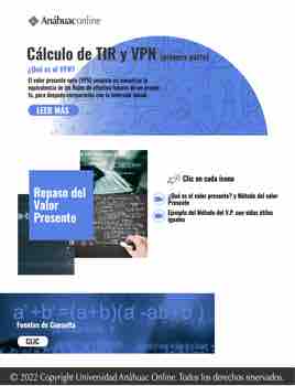 Cálculo de TIR y VPN. Parte 1