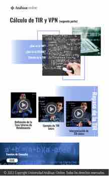 Cálculo de TIR y VPN. Parte 2