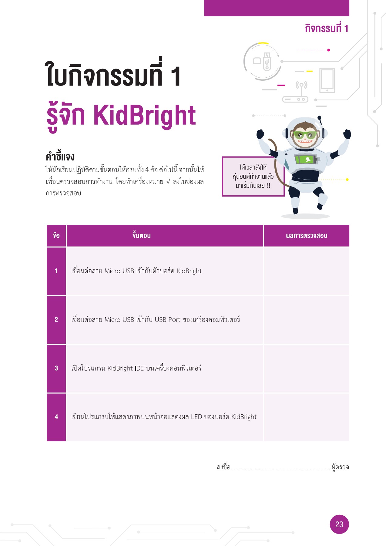 วิทยาการคำนวณ: Coding with KidBright ชั้นประถมศึกษาปีที่ 4 - ครูอรวรรณ ทรงบัณฑิตย์ - หน้าหนังสือ ...