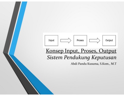 2.Konsep Input, Proses, Output pada SPK dan Managemen Data SPK - Abdi Pandu Kusuma - Kaca 1 - 15 ...