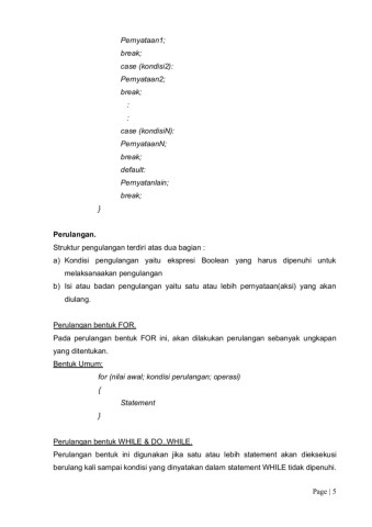 MODUL 1 - PERKONDISIAN DAN PERULANGAN - Abdi Pandu Kusuma - Kaca 5 | PDF Online | PubHTML5