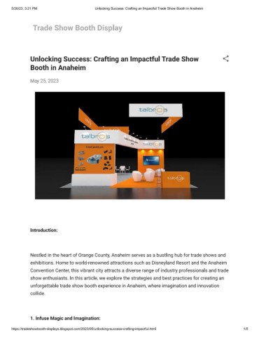 Crafting an Impactful Trade Show Booth in Anaheim