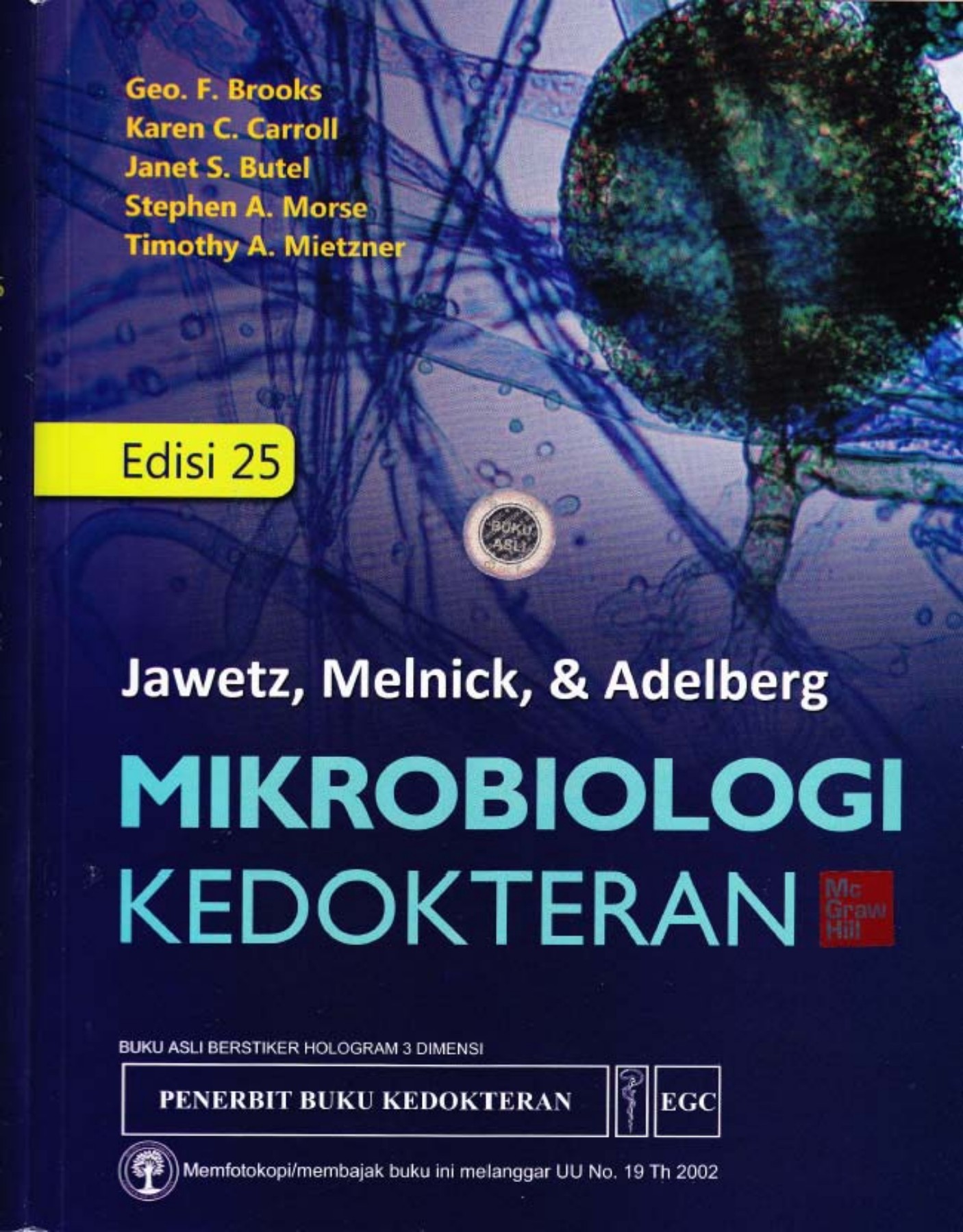 00 Cover Mikrobiologi Kedokteran Edisi 25 - haryahutamas - Halaman 1 ...