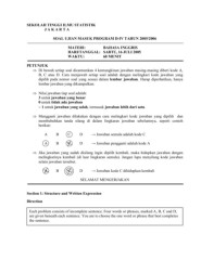 contoh soal dan pembahasan ujian masuk stis 2004-2007 - haryahutamas - Halaman 43 | PDF Online ...