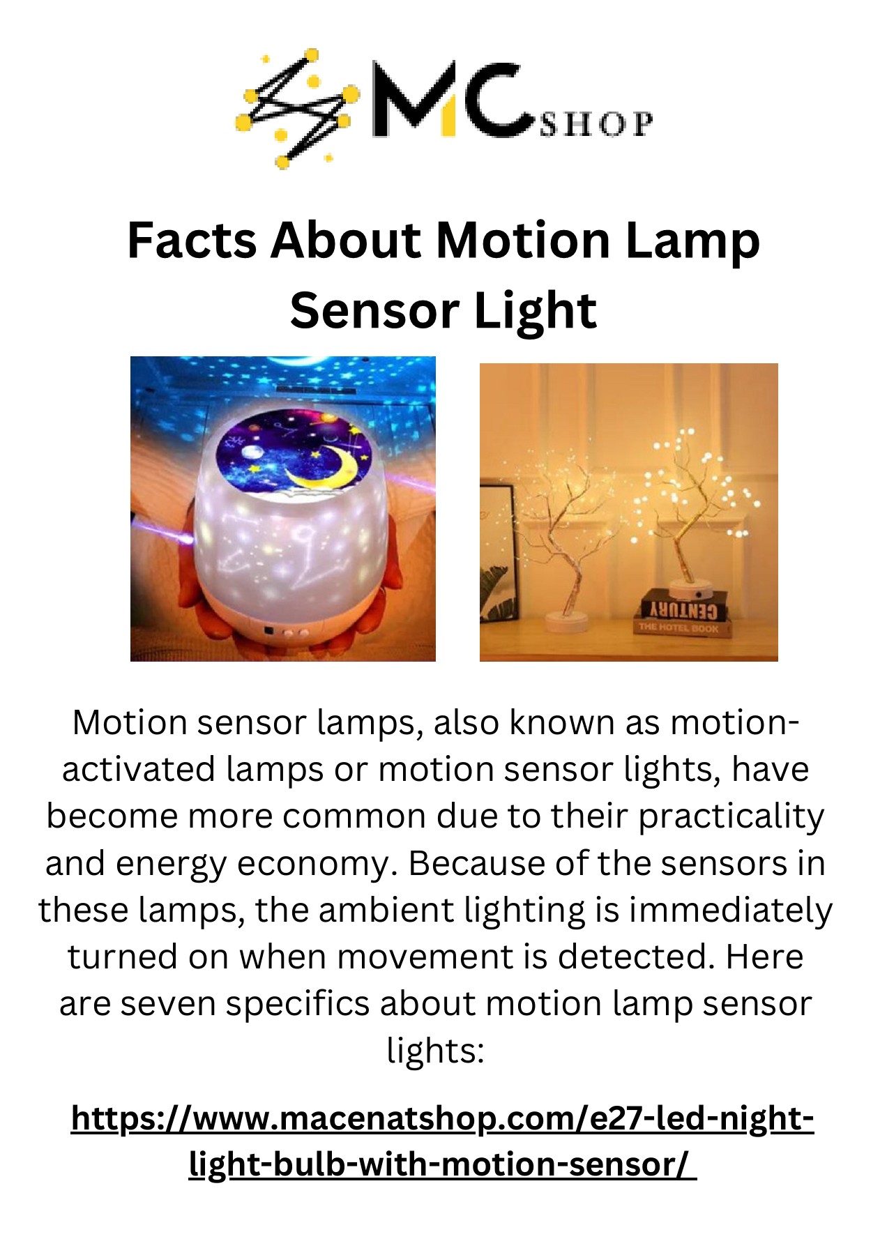 Facts About Motion Lamp Sensor Light - Macenat Shop - Page 1 - 3 | Flip ...