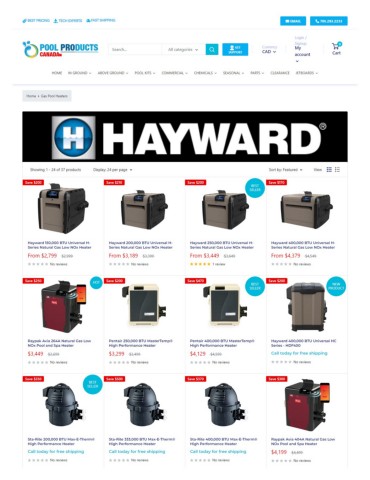 Natural Gas Pool Heater Canada