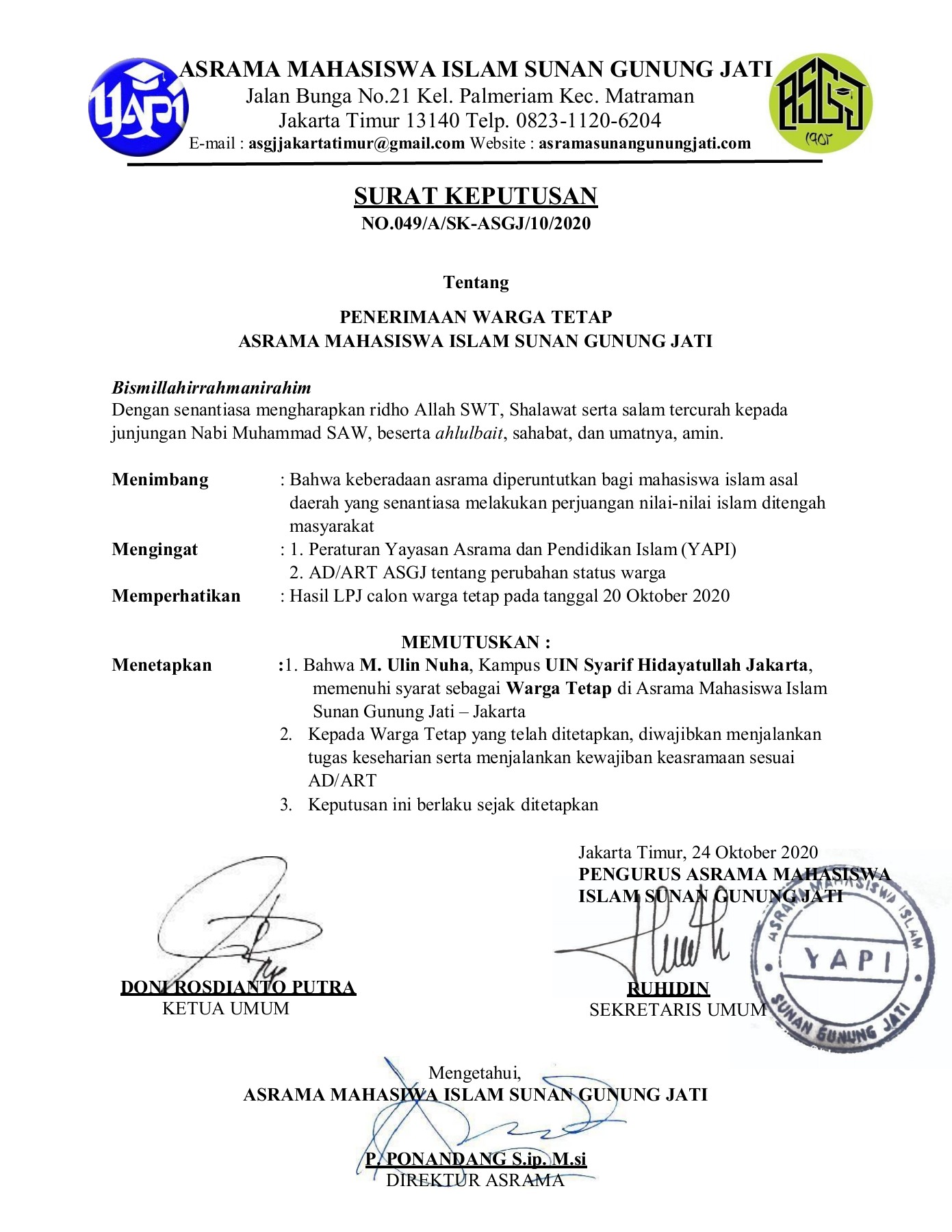 Laporan Pertanggungjawaban Pengurus ASGJ Periode 2019-2020 - ASGJ ...