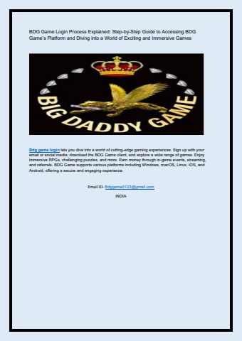 BDG Game Login Process Explained: Step-by-Step Guide to Accessing BDG ...