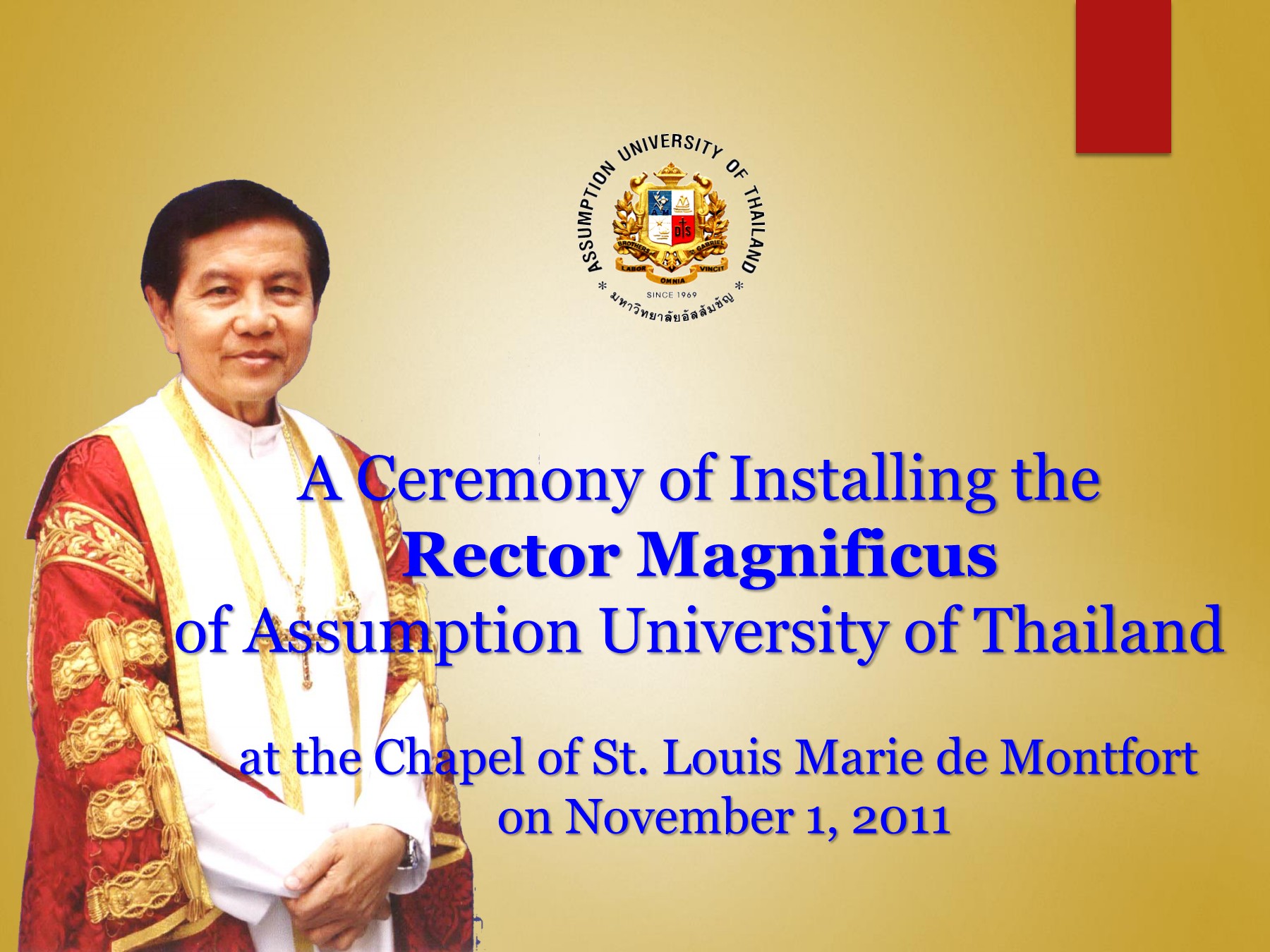 Ceremony of Installing the Rector Magnificus - AU Library - Page 1 - 60 ...