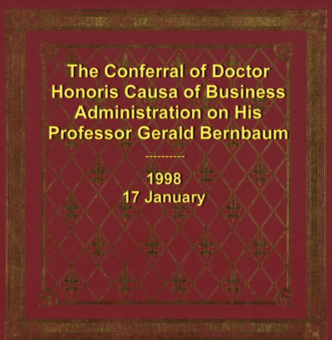 The Conferral of Doctor Honoris Causa of Business Administration on His ...