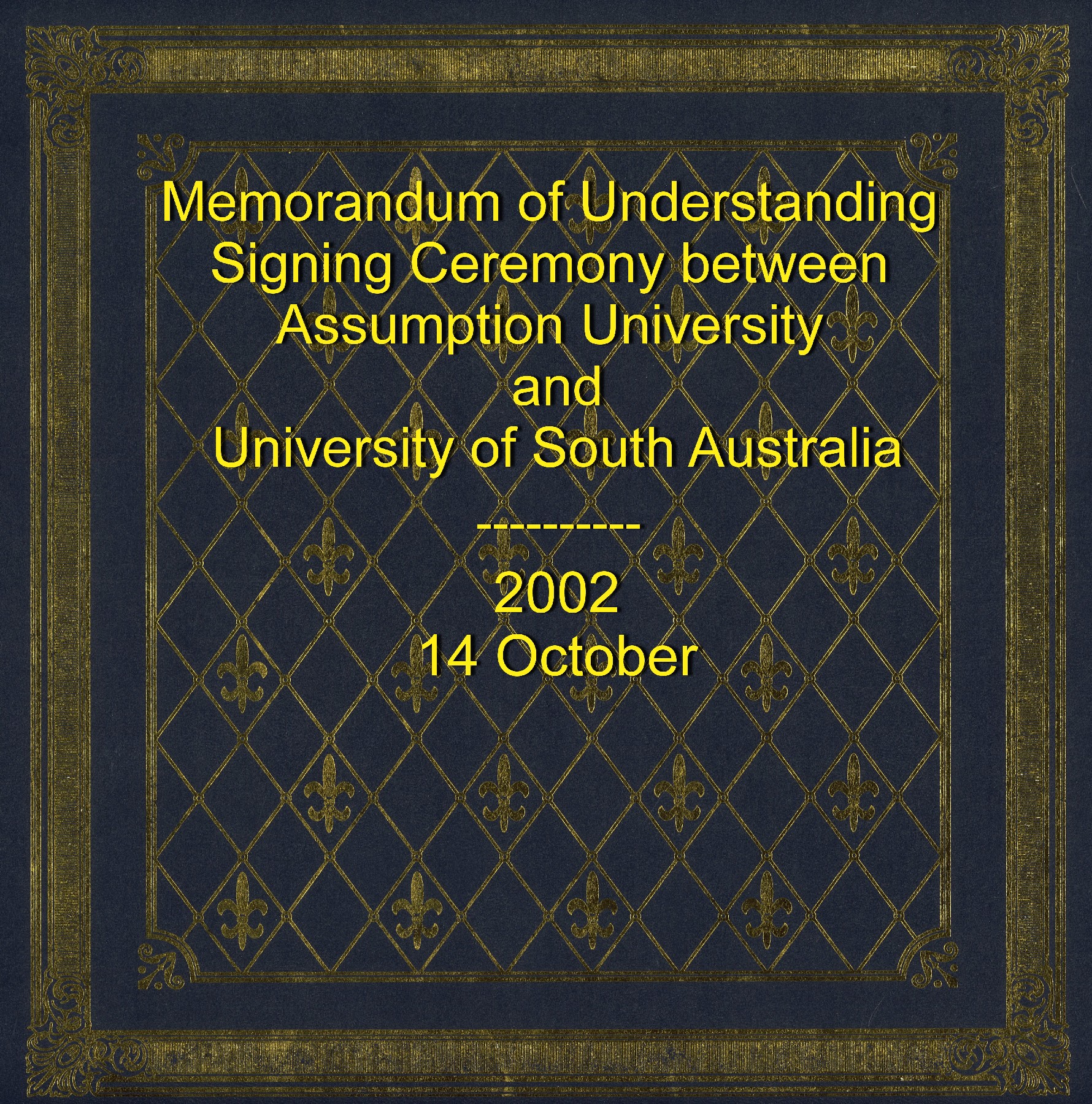 Memorandum of Understanding Signing Ceremony between Assumption ...