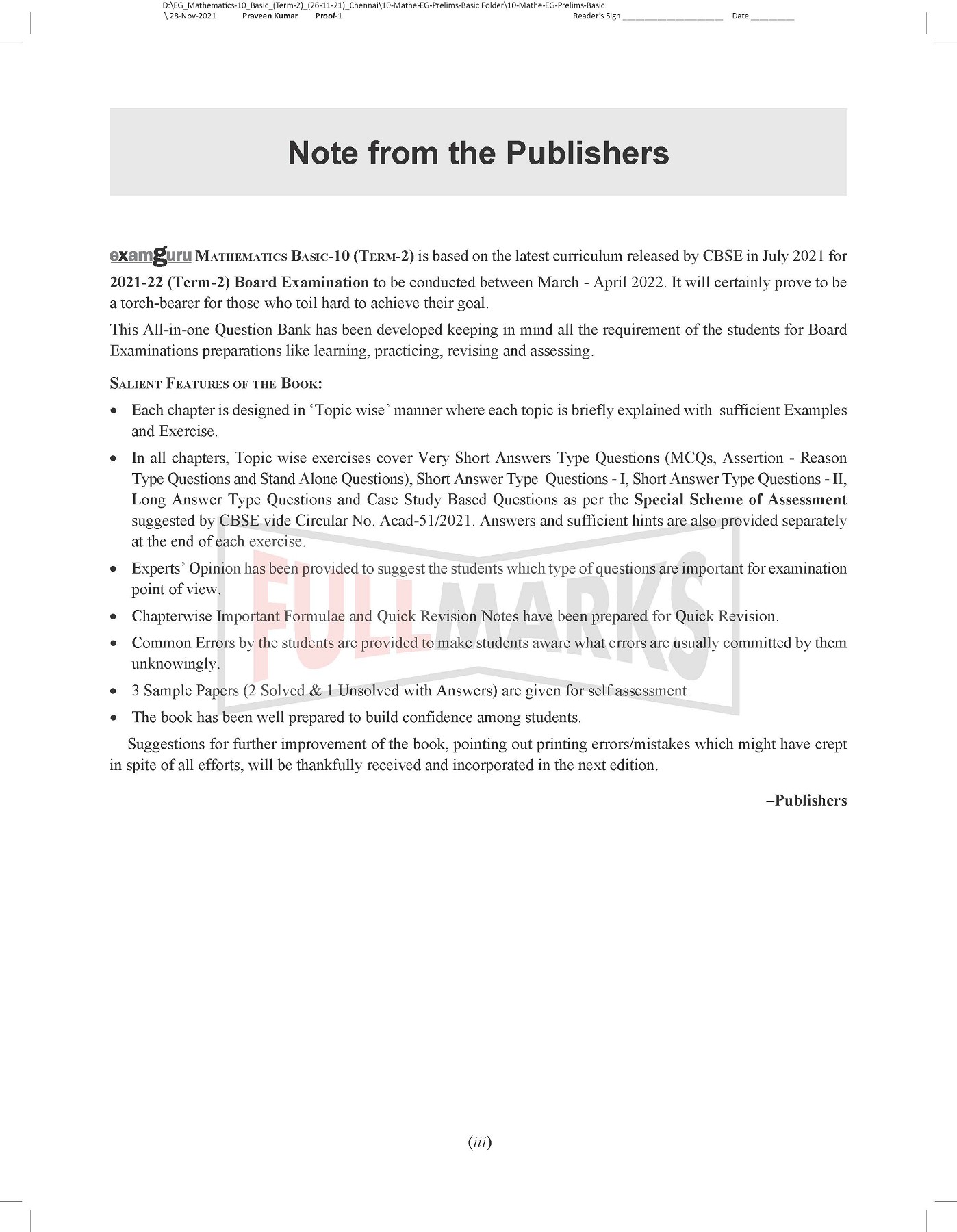 EG Math Basic Term 2 Class 10 - Full Marks Pvt Ltd - Page 4 | Flip PDF Online | PubHTML5