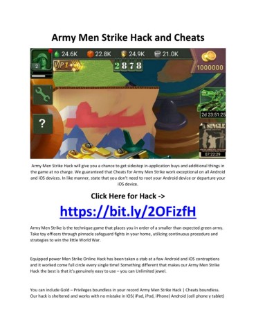 Army Men Strike Cheats | Gold Unlimited Hack - tosca038 - Page 1 - 0 | Flip PDF Online | PubHTML5
