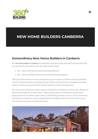 New Home Builders Canberra