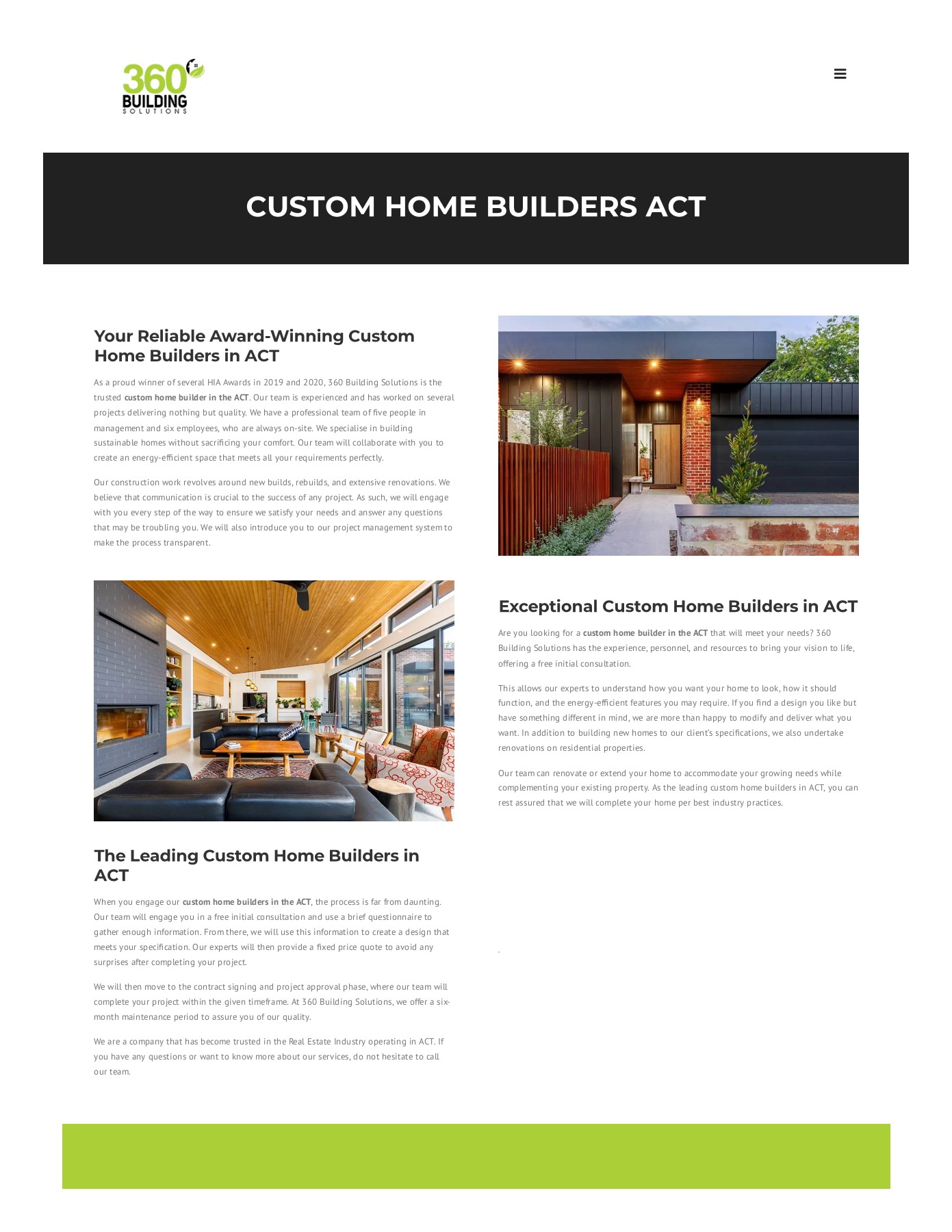Custom Home Builders Act - 360 Building Solutions - Page 1 - 2 | Flip ...