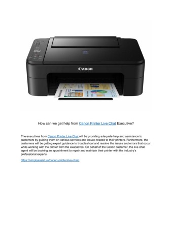 How can we get help from Canon Printer Live Chat Executive?