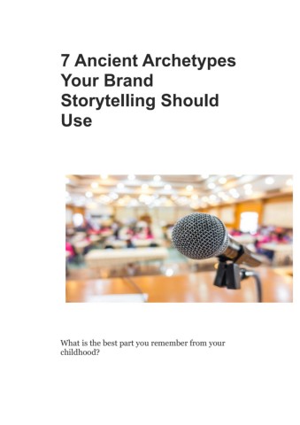 7 Ancient Archetypes Your Brand Storytelling Should Use