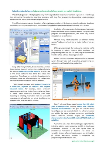 Robot Simulation Softwares - commercx machinery & export - Page 1 - 1 ...