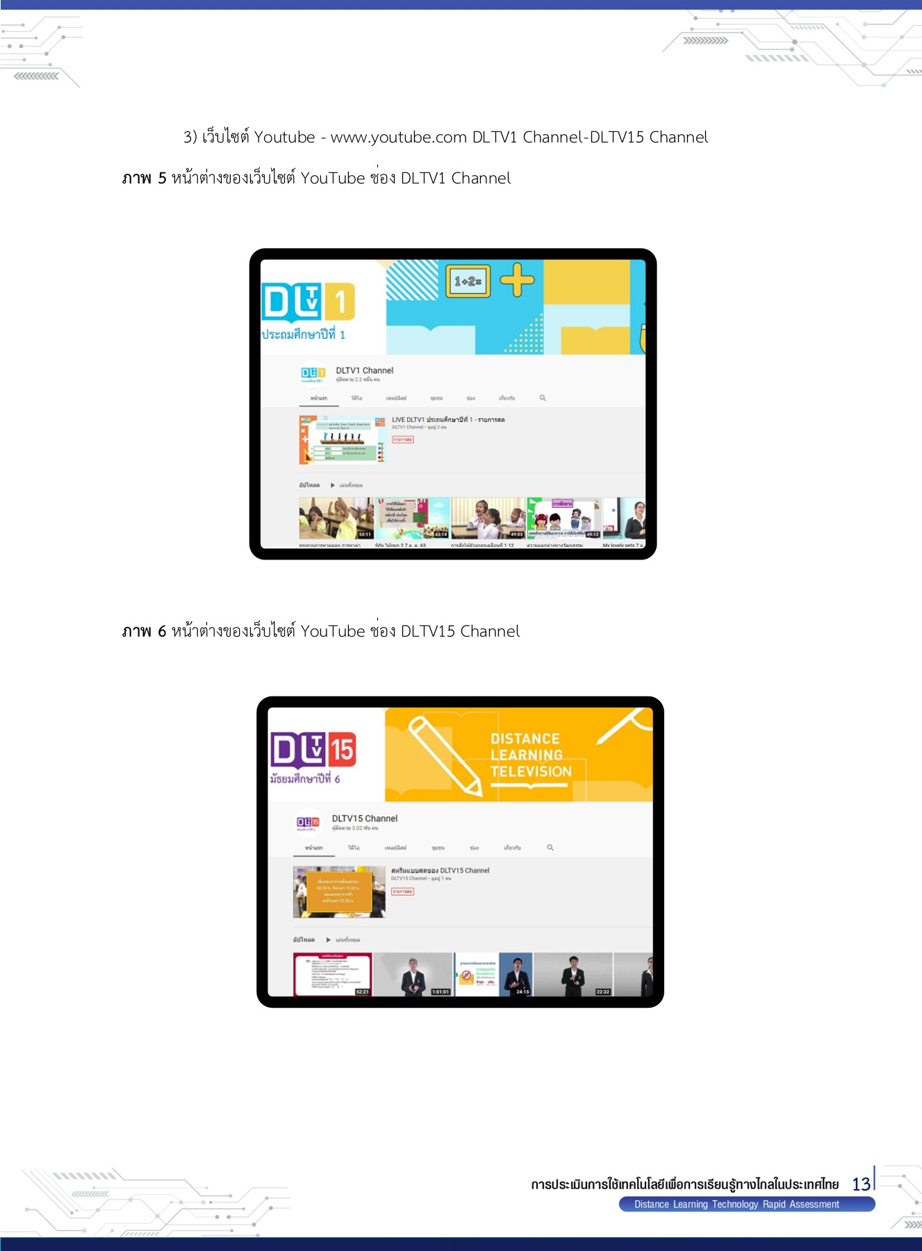 การประเมินการใช้เทคโนโลยี เพื่อการเรียนรู้ทางไกล ในประเทศไทย Distance Learning Technology Rapid ...