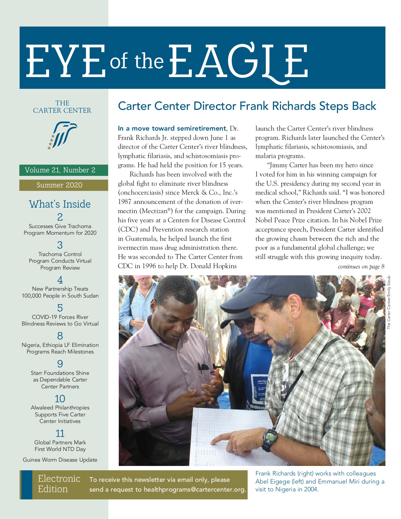 Carter Center Eye of the Eagle | Summer 2020 - The Carter Center - Page ...