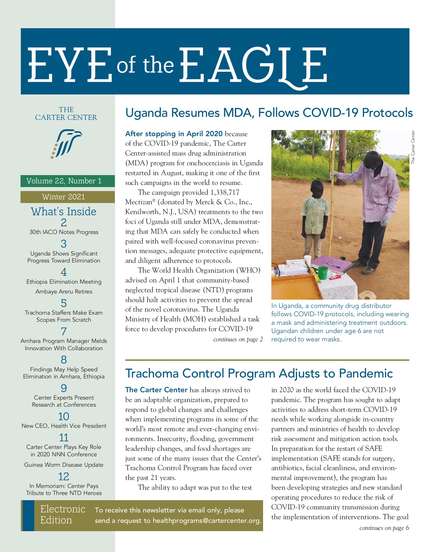 Carter Center Eye of the Eagle | Winter 2021 - The Carter Center - Page ...