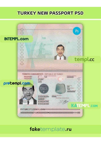 passport template psd free download free editable passport template ...