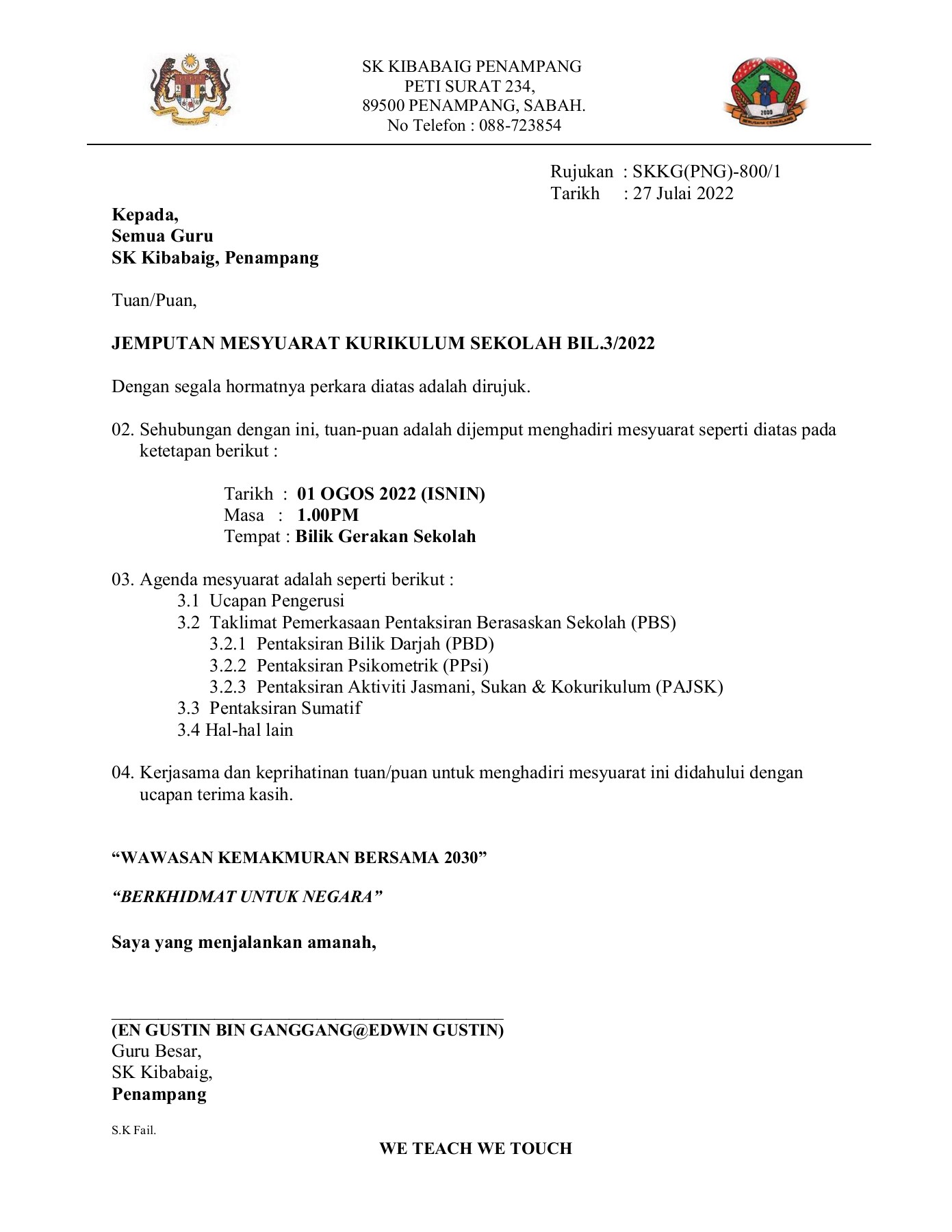 SURAT JEMPUTAN MESY BIL 1-1 - Early Lilo - Muka Surat 1 - 1 | Membalik PDF Dalam talian | PubHTML5