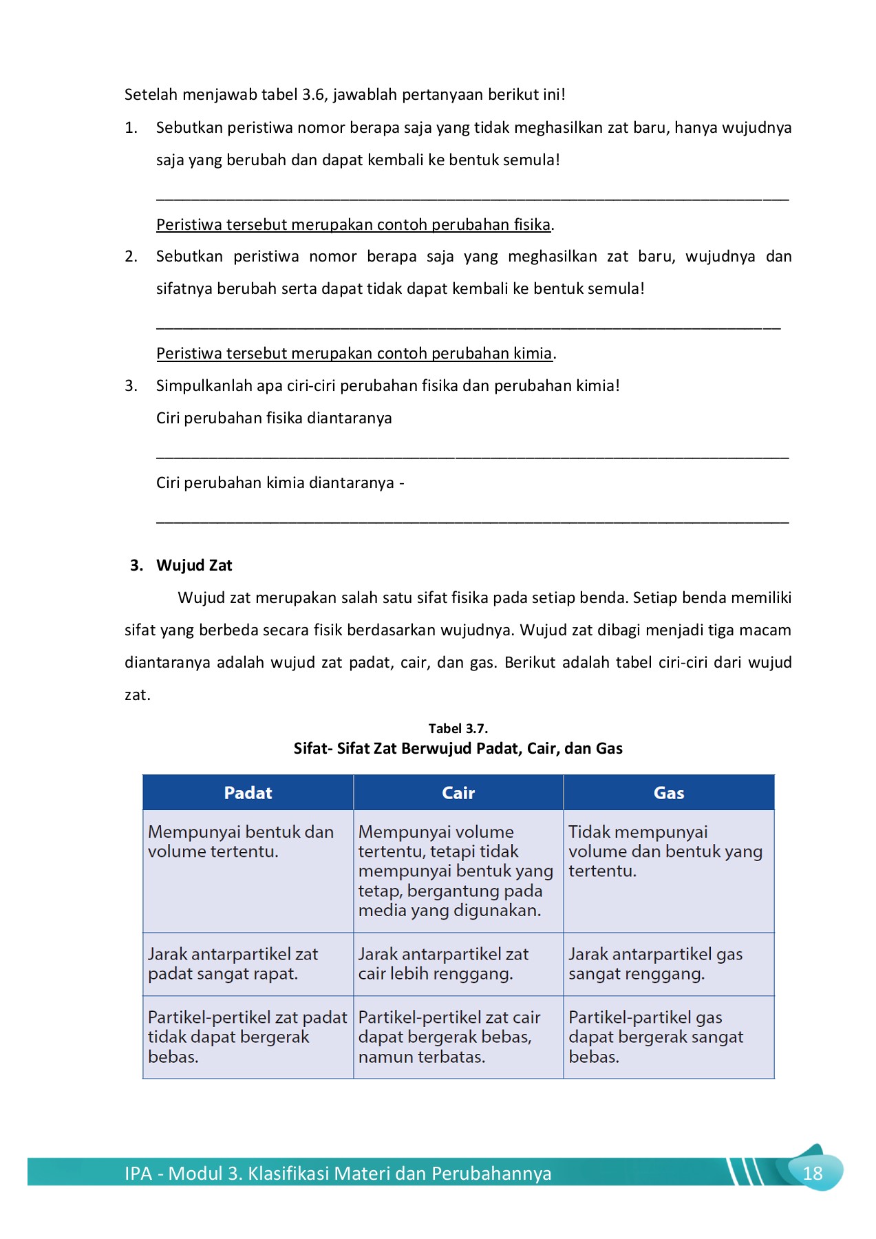IPA_MODUL 3_Klasifikasi Materi dan Perubahannya - zahranoorayuna - Kaca 24 | PDF Online | PubHTML5