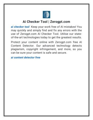 Ai Checker Tool | Zerogpt.com - Zero Gpt - Page 1 | Flip PDF Online ...