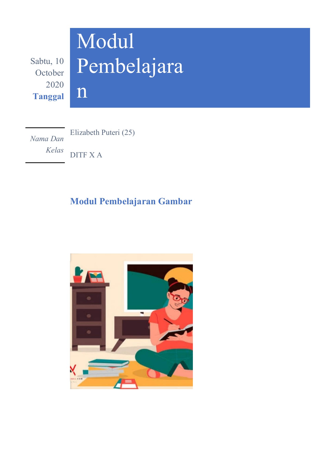 modul gambar - Elizabeth Puteri - Halaman 1 | PDF Online | PubHTML5